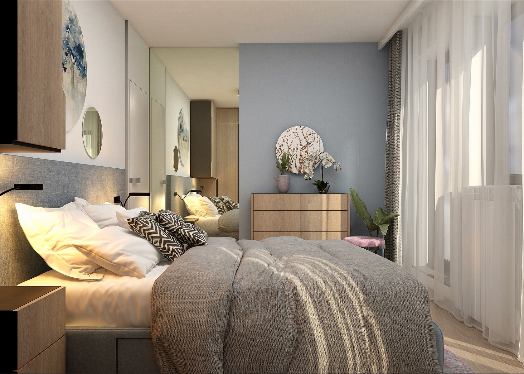 Elegance Condo Design in Pastel Colors, Boston, MA | ByHomeMass